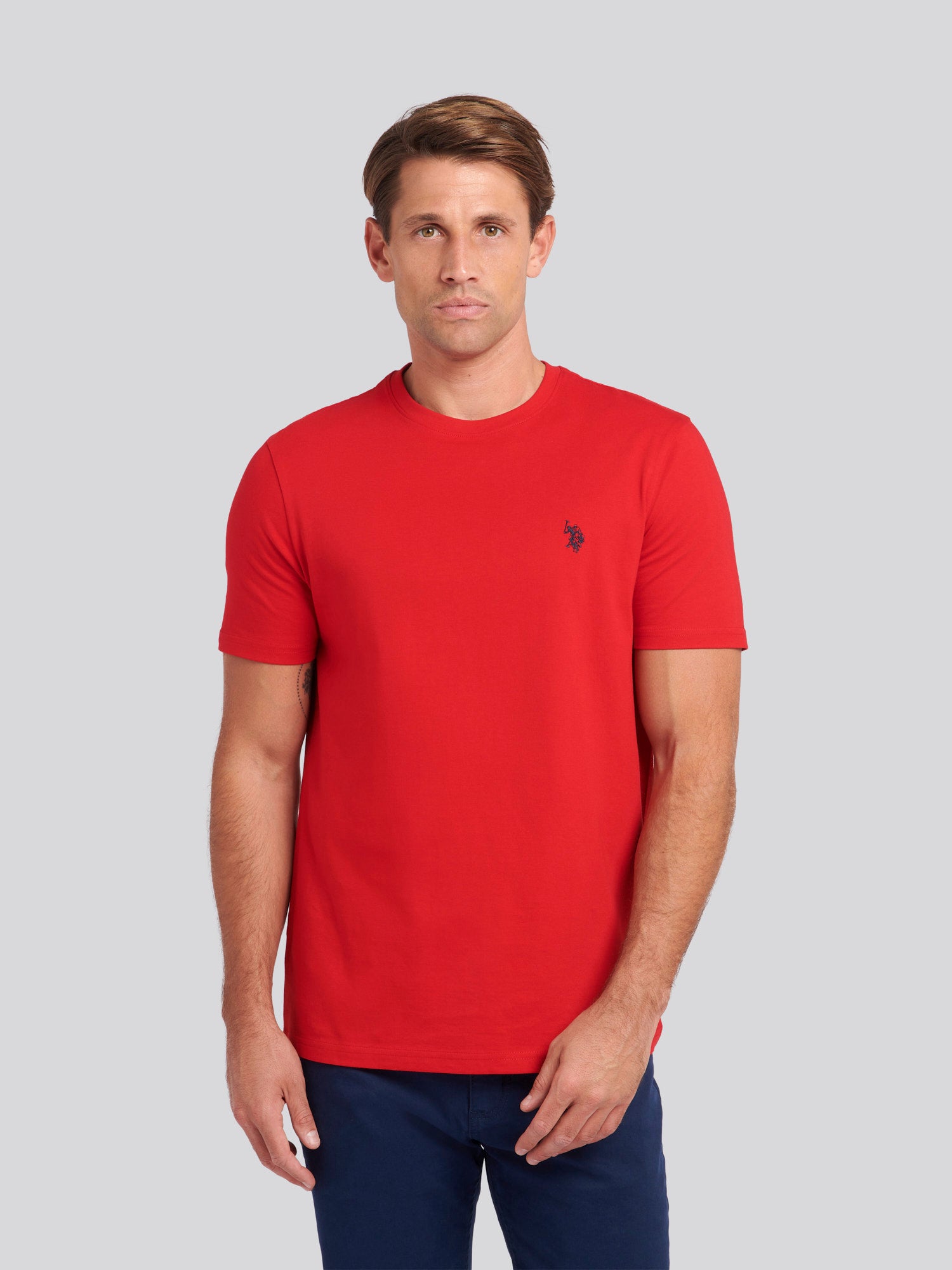 Mens Double Horsemen T-Shirt Haute Red – U.S. Polo Assn. UK