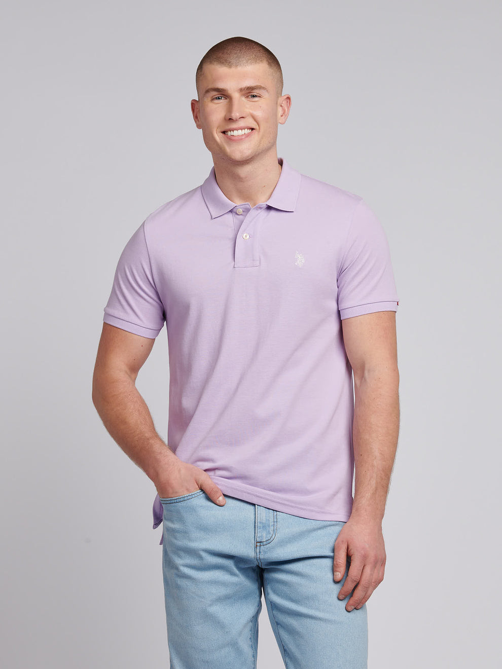 Mens Double Horsemen Polo Shirt Lilac Breeze – U.S. Polo Assn. UK