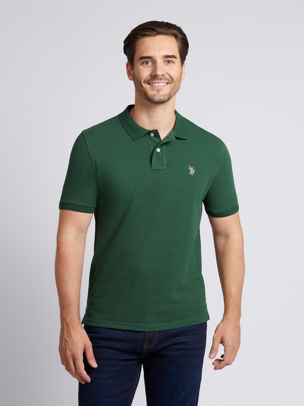 Mens Double Horsemen Polo Shirt Pineneedle – U.S. Polo Assn. UK