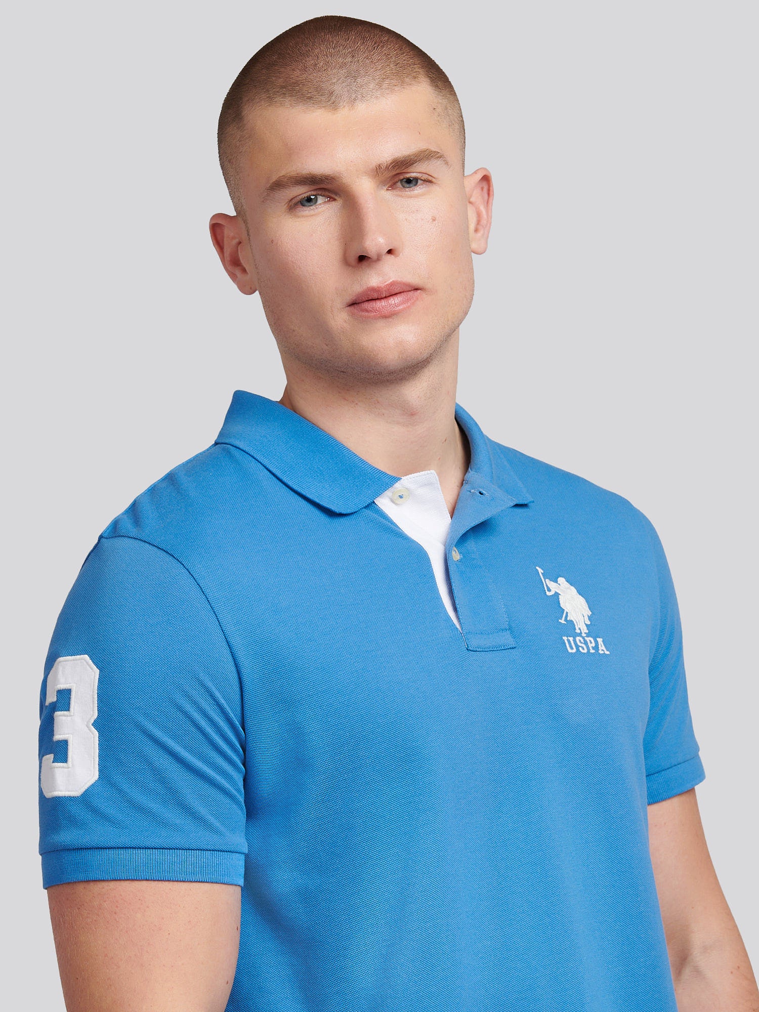 Mens Player 3 Polo Shirt in Campanula – U.S. Polo Assn. UK