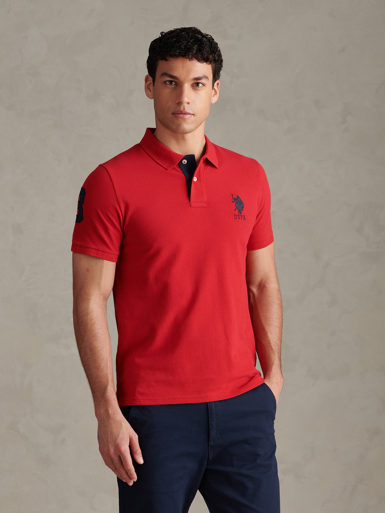 Mens Player 3 Polo Shirt Haute Red – U.S. Polo Assn. UK