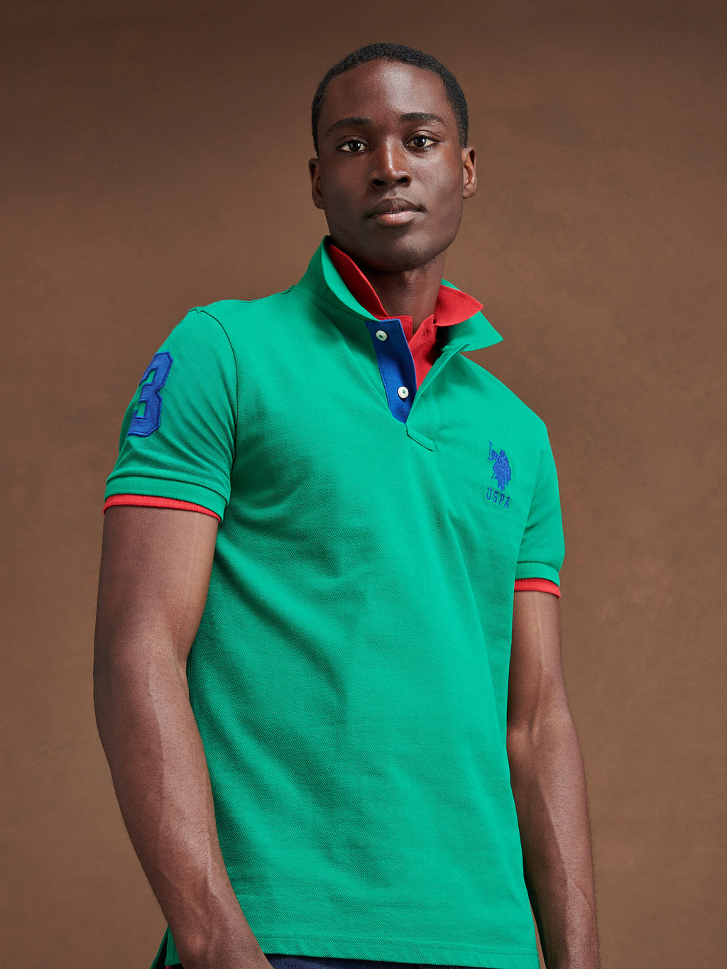 Mens Player 3 Pique Polo Shirt in Lush Meadow – U.S. Polo Assn. UK
