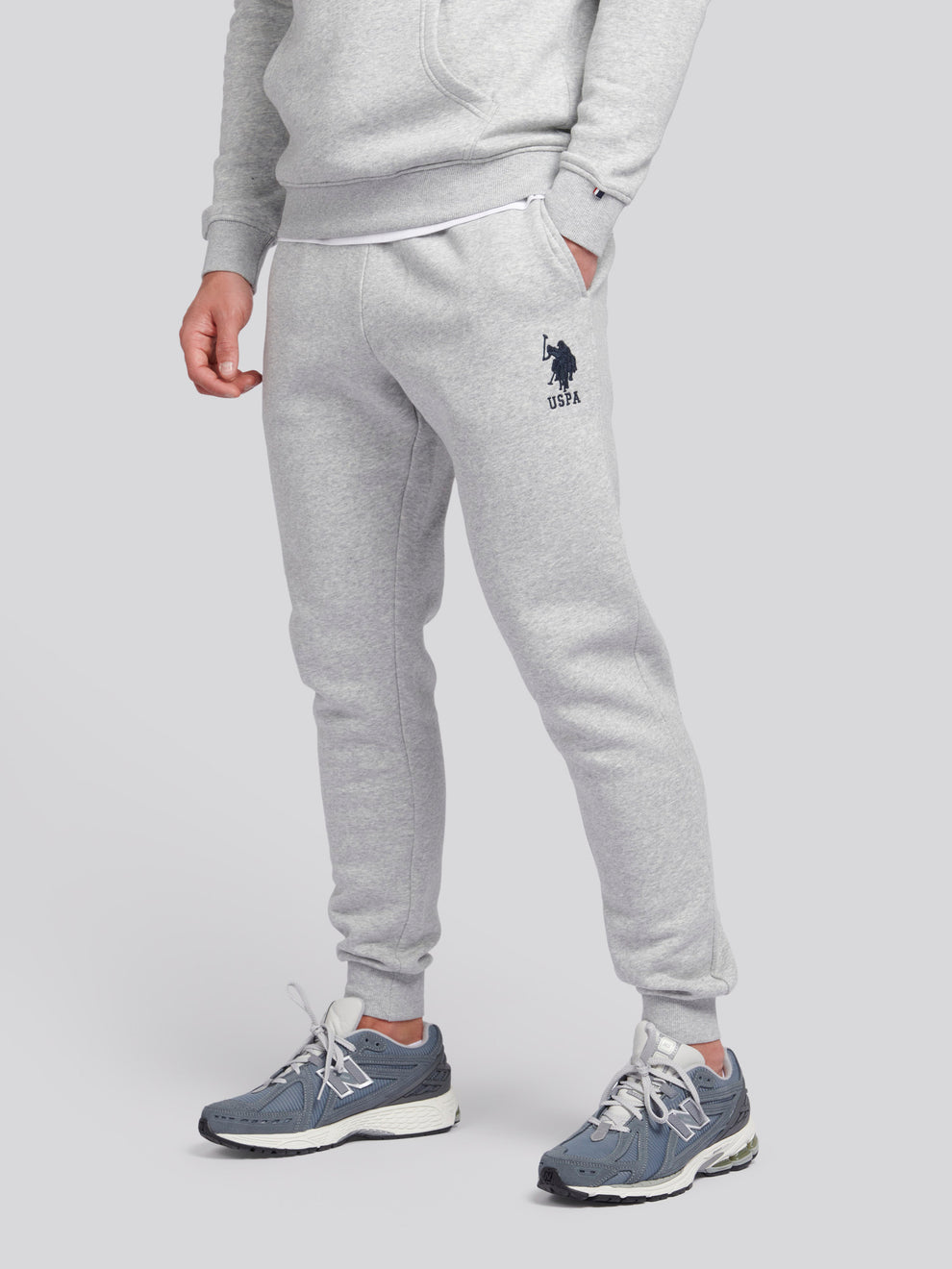 Mens Player 3 Jogger in Mid Grey Marl – U.S. Polo Assn. UK
