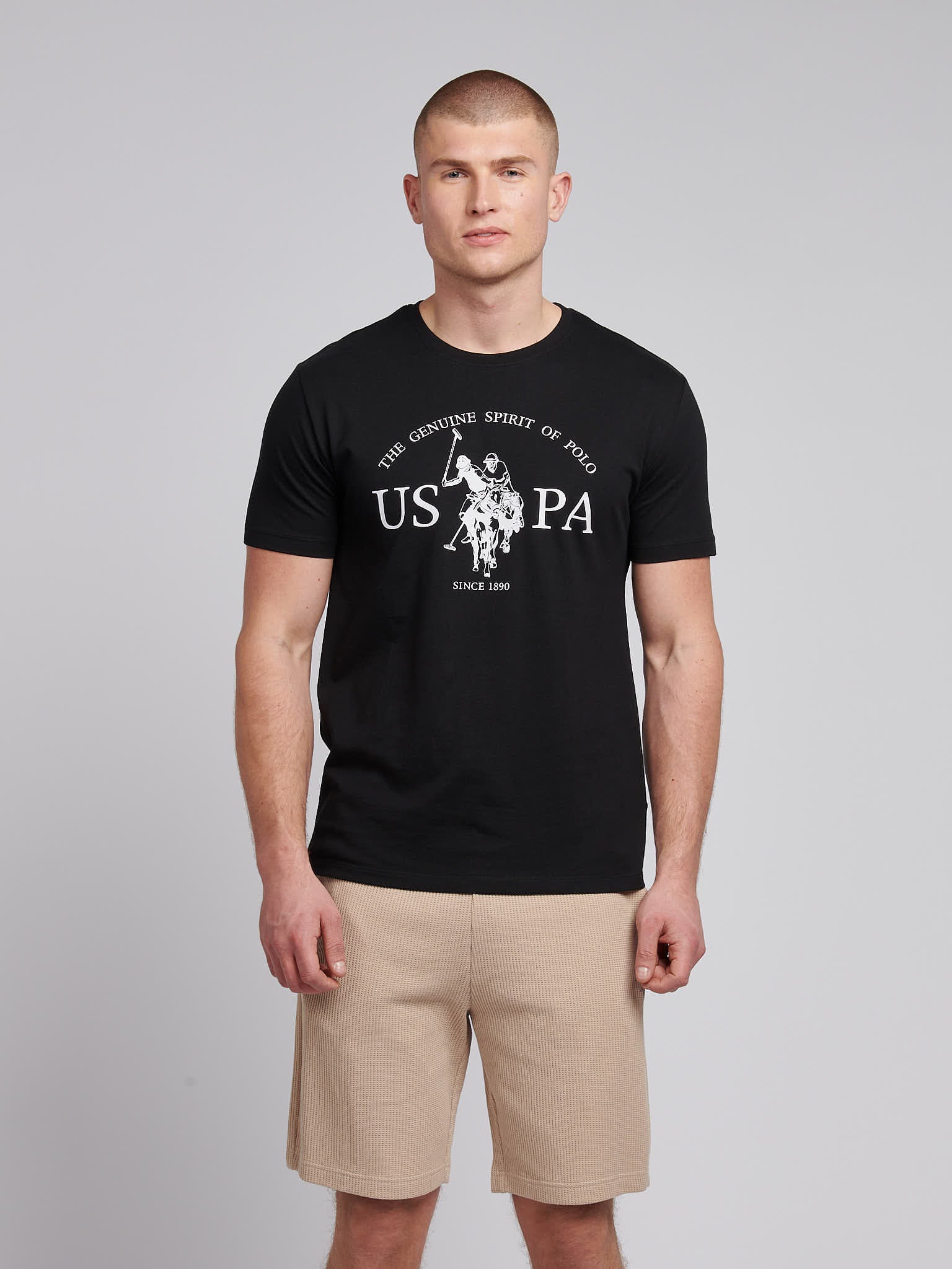 Mens USPA Print Graphic T-Shirt Black – U.S. Polo Assn. UK
