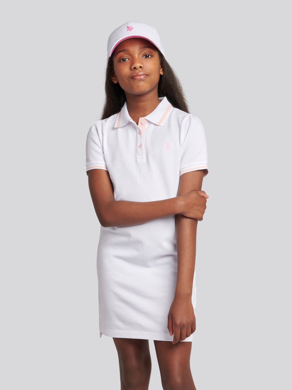 Girls Polo Dress in Bright White – U.S. Polo Assn. UK