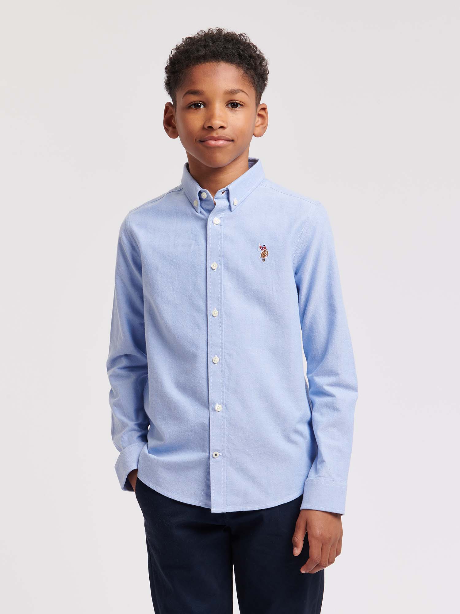 Boys Oxford Shirt in Blue Yonder – U.S. Polo Assn. UK