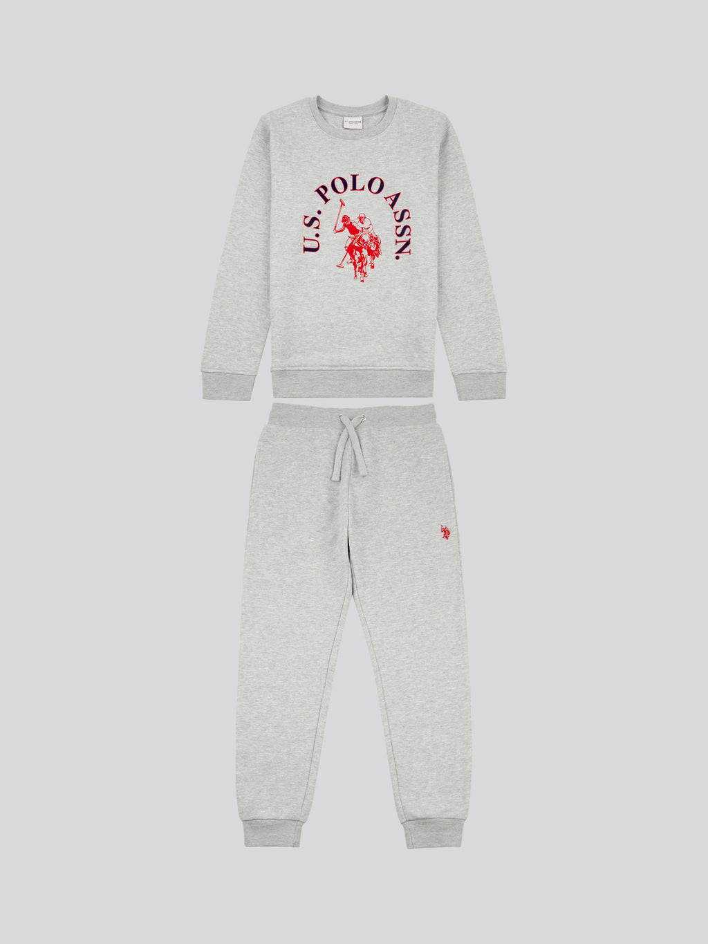Arch Crew and BB Jog Set Mid Grey Marl – U.S. Polo Assn. UK