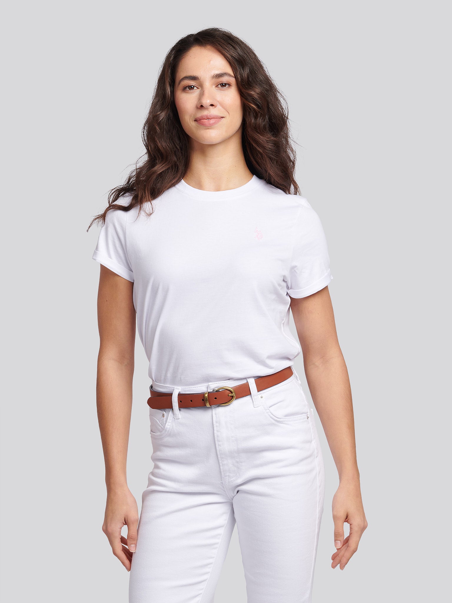 Womens Crew Neck T-Shirt Bright White – U.S. Polo Assn. UK